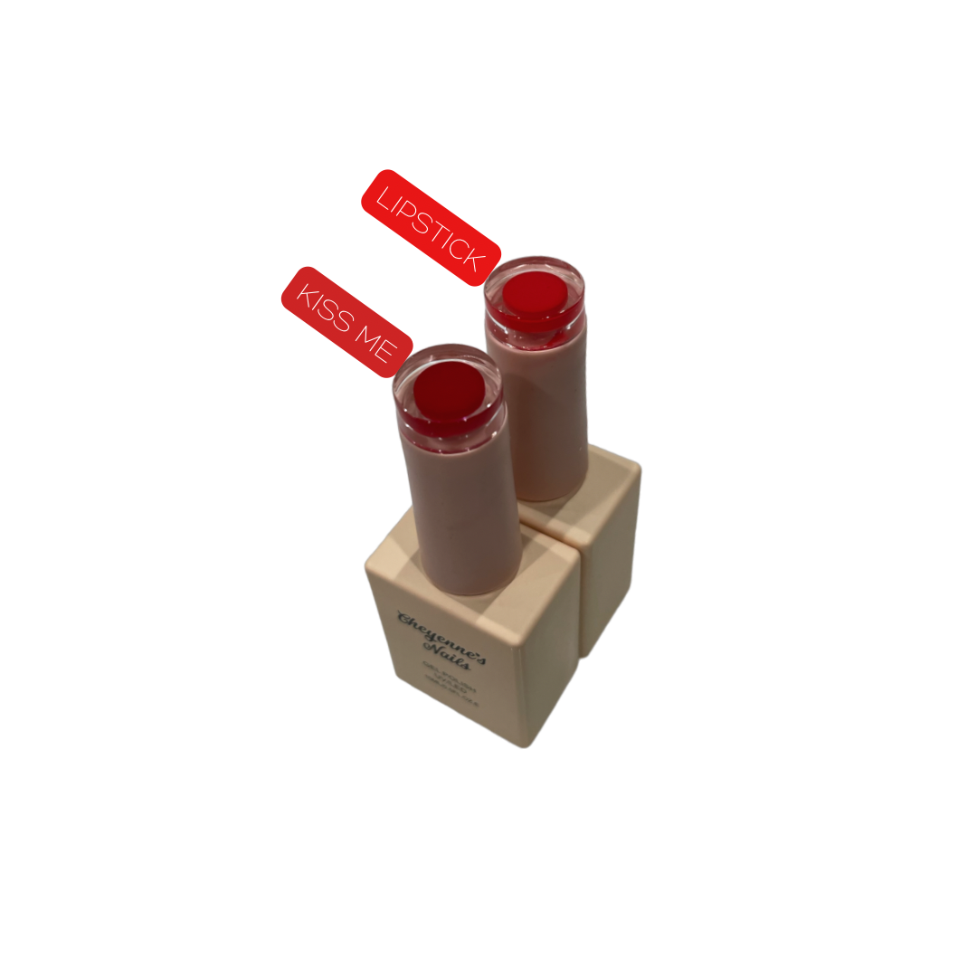 KISS ME & LIPSTICK - RED GEL POLISH DUO – Cheyennesnails